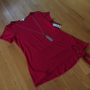 Studio Works | Tops | Nwt Studio Works Red Top With Triangle Necklace ...